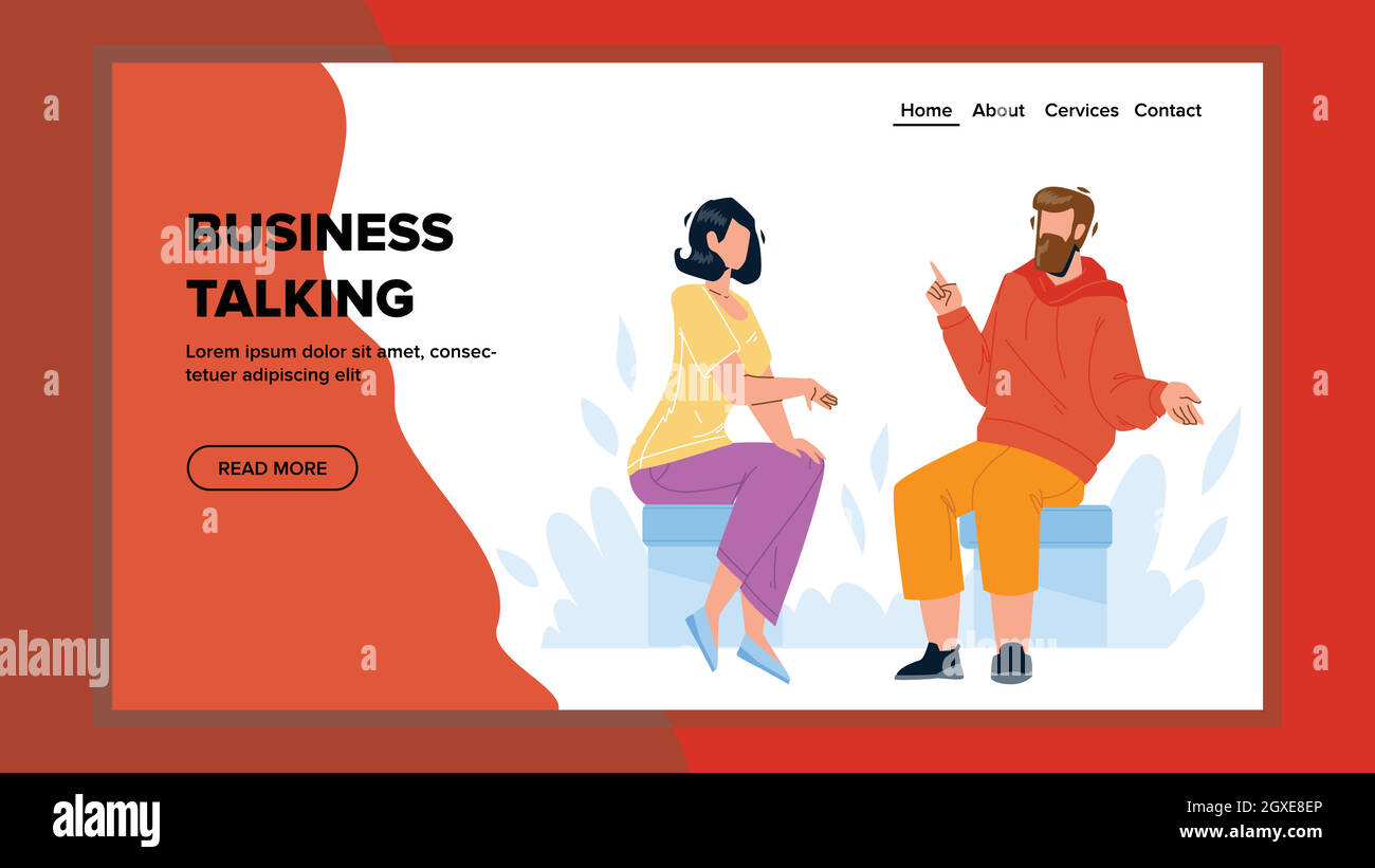 Business Talking Have People On Meeting Vector Stock Vector Image & Art ...