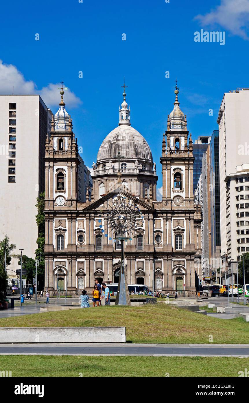 RIO DE JANEIRO, BRAZIL - DECEMBER 30, 2019: Candelaria Church (Igreja ...