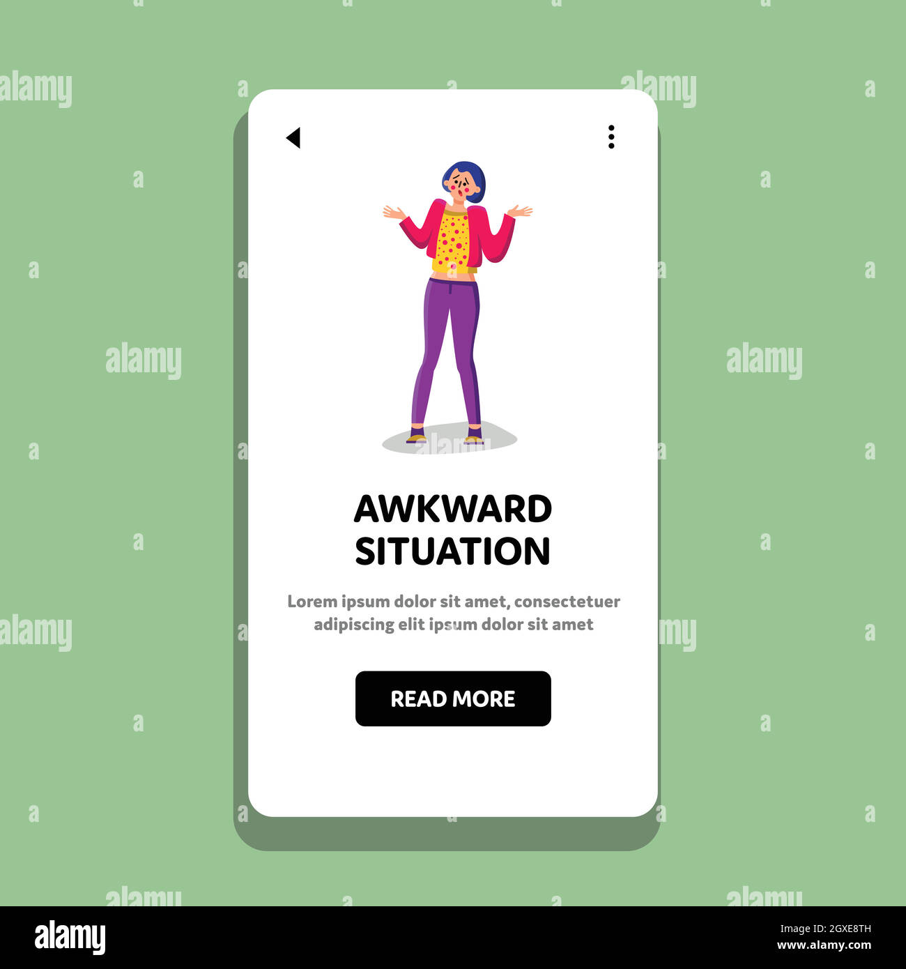 Cartoon girl scared hi-res stock photography and images - Alamy