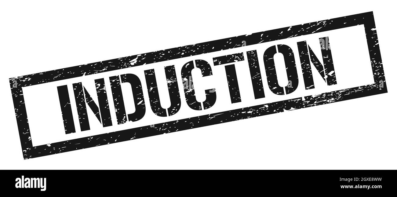 INDUCTION black grungy rectangle stamp sign Stock Photo - Alamy