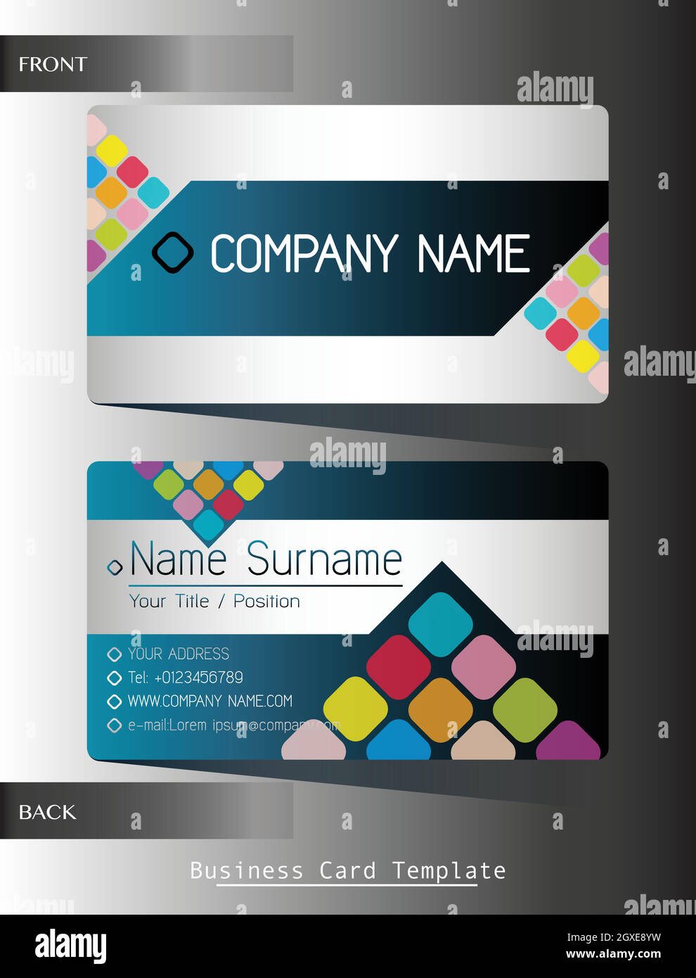 Template business card hi-res stock photography and images - Alamy