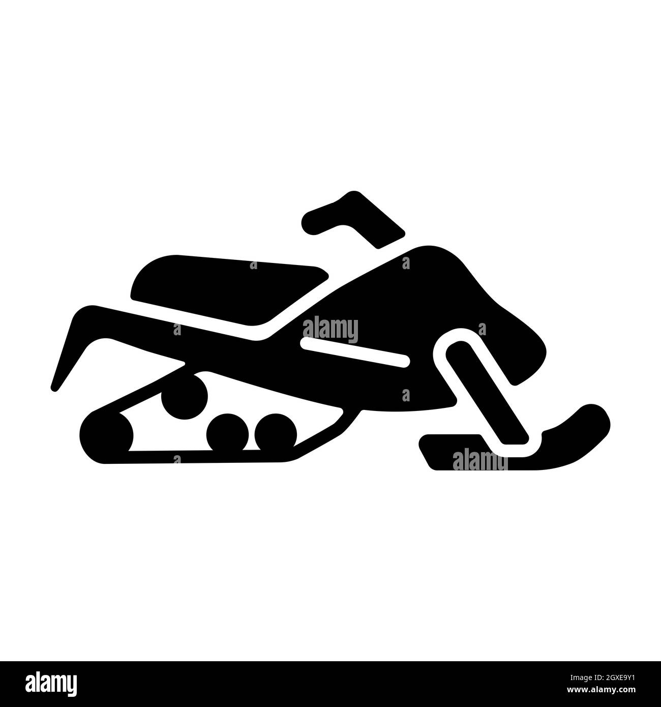 Snowmobile flat vector glyph icon. Graph symbol for travel and tourism ...