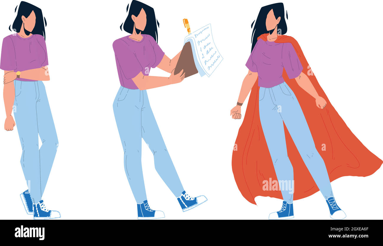 Personal Growth Career Young Business Woman Vector Stock Vector Image ...