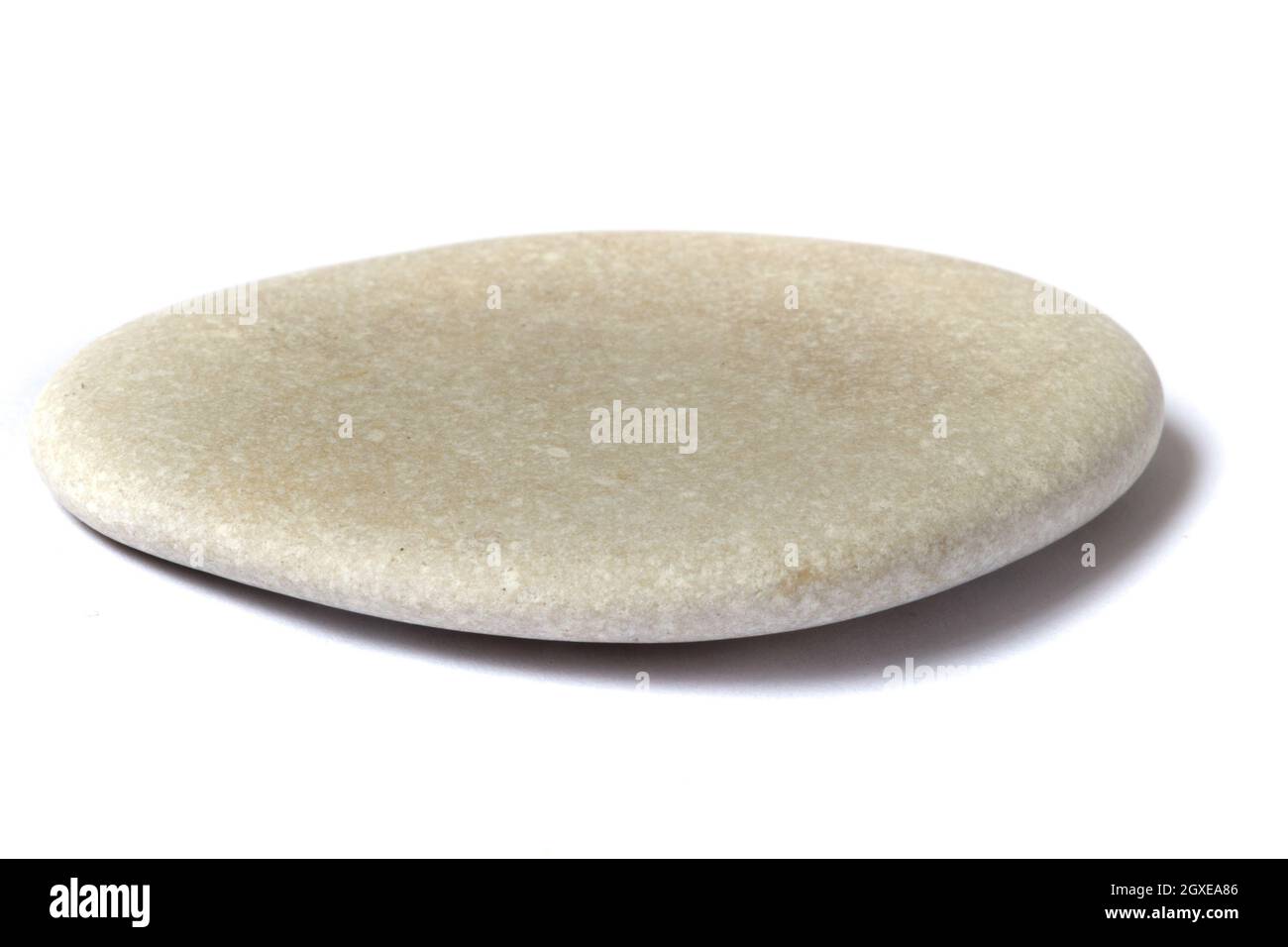 natural stone with shadow isolated on white background. sea pebbles ...