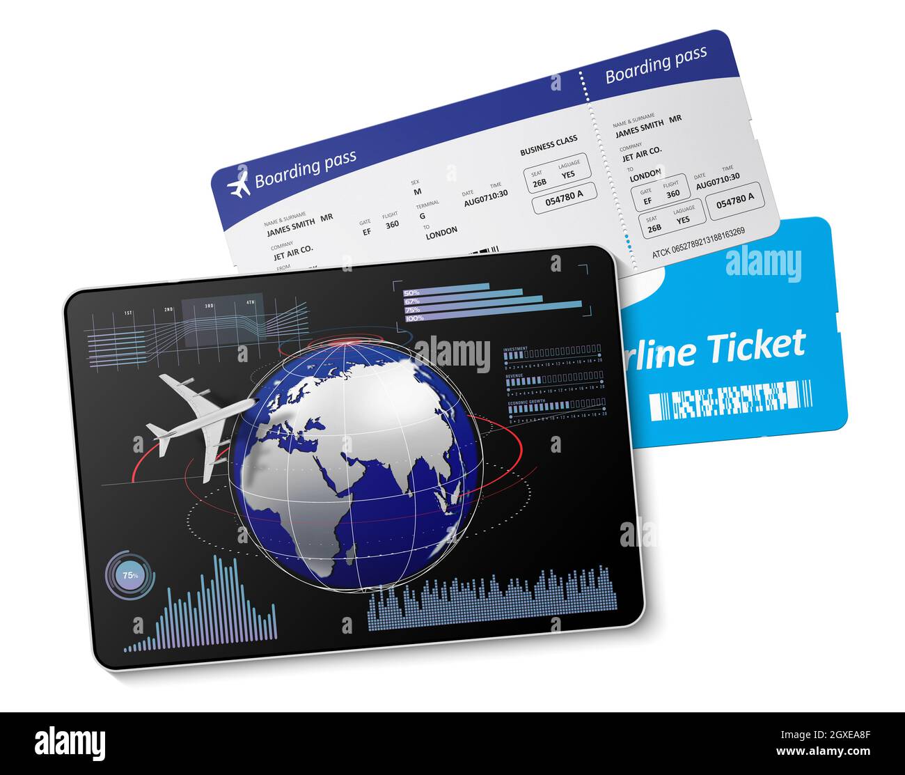 Flight ticket template hi-res stock photography and images - Alamy