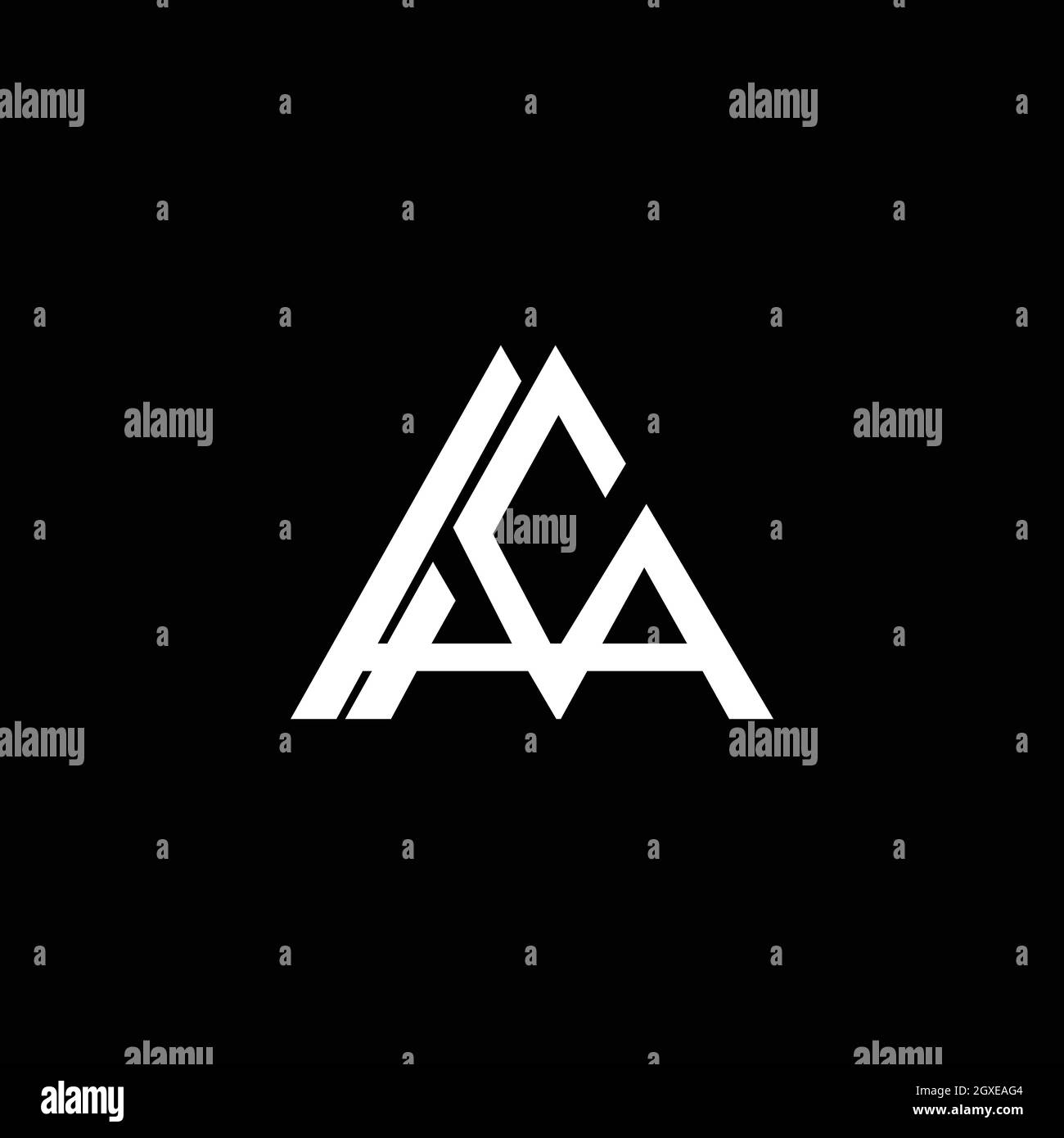 Initial uppercase letter logo AA monogram rounded shape, white color on ...