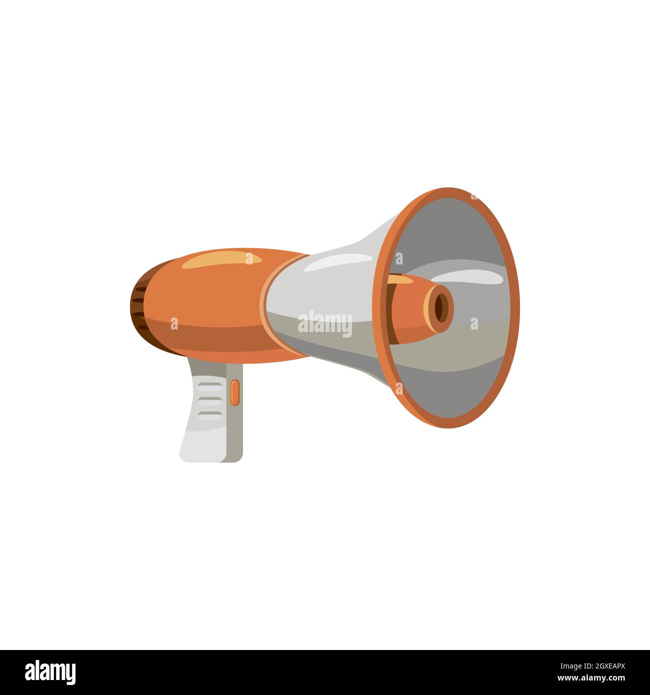Megaphone icon in cartoon style on a white background Stock Photo - Alamy