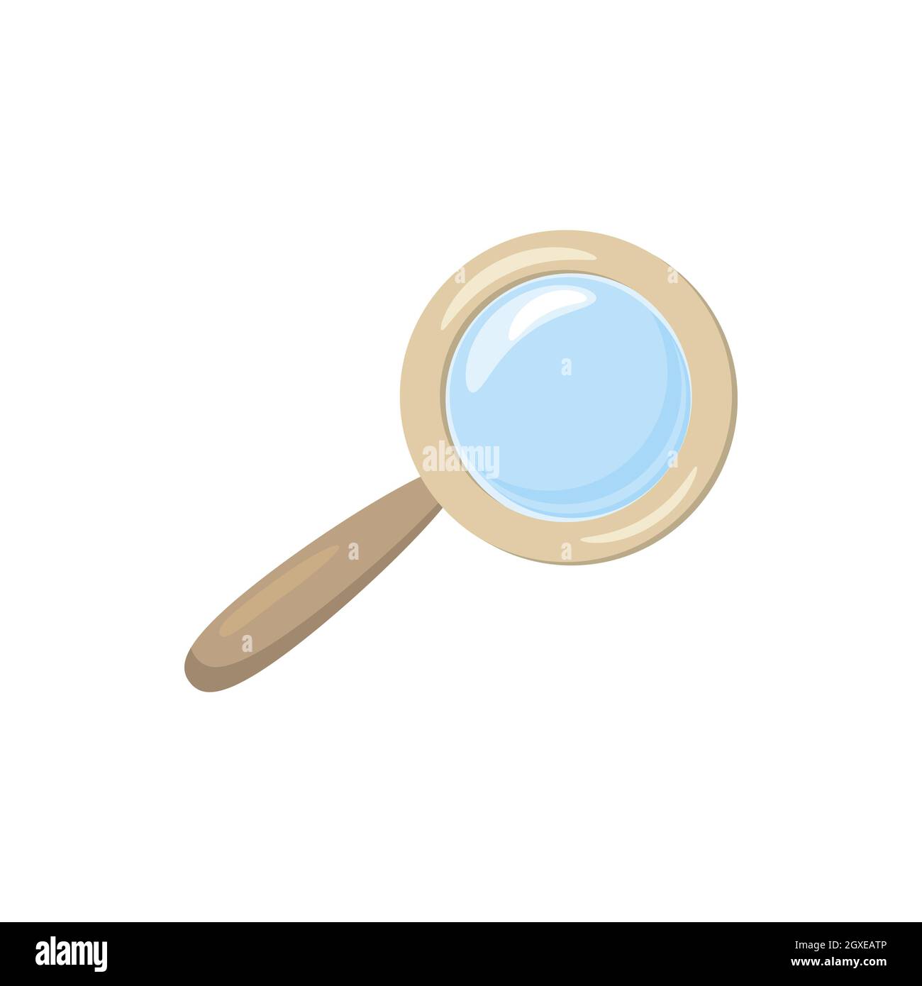 Magnify icon in cartoon style isolated on white background Stock Photo ...