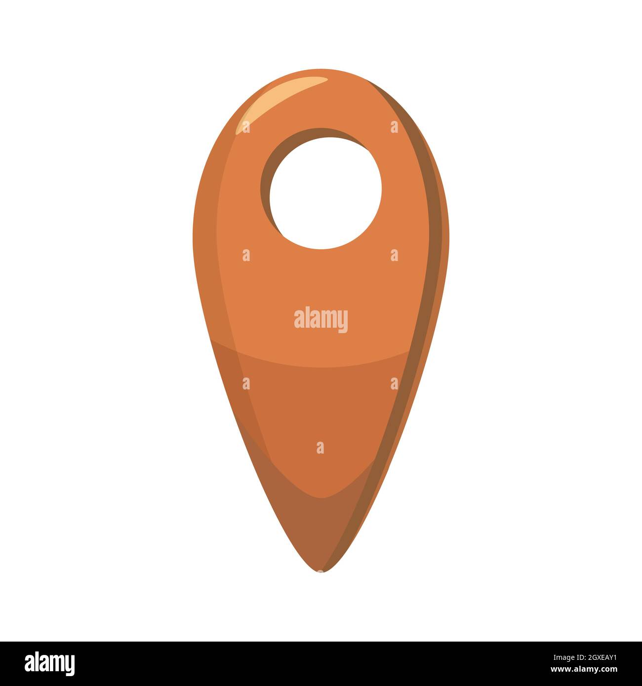 Map location marker icon in cartoon style isolated on white background ...