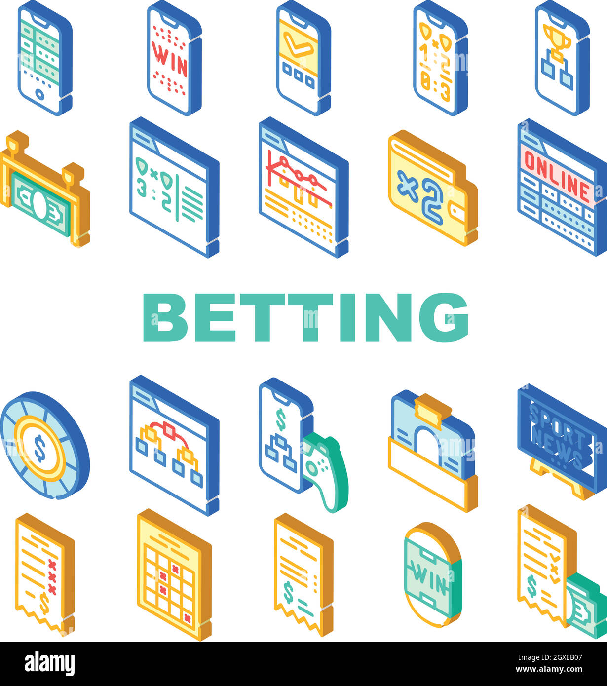 Isometric vector set on Cut Out Stock Images & Pictures - Alamy