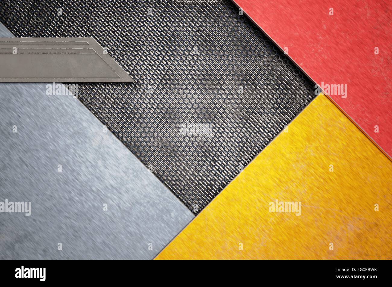 3d illustration. grid metal design background Stock Photo - Alamy