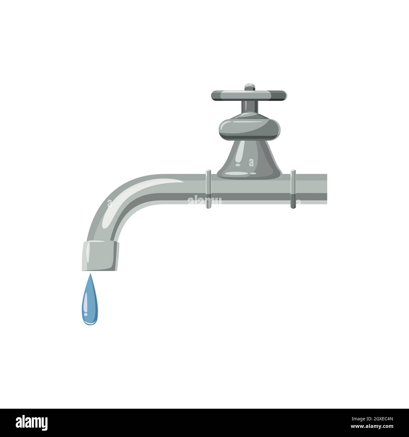 Dripping faucet icon in cartoon style on a white background Stock Photo ...