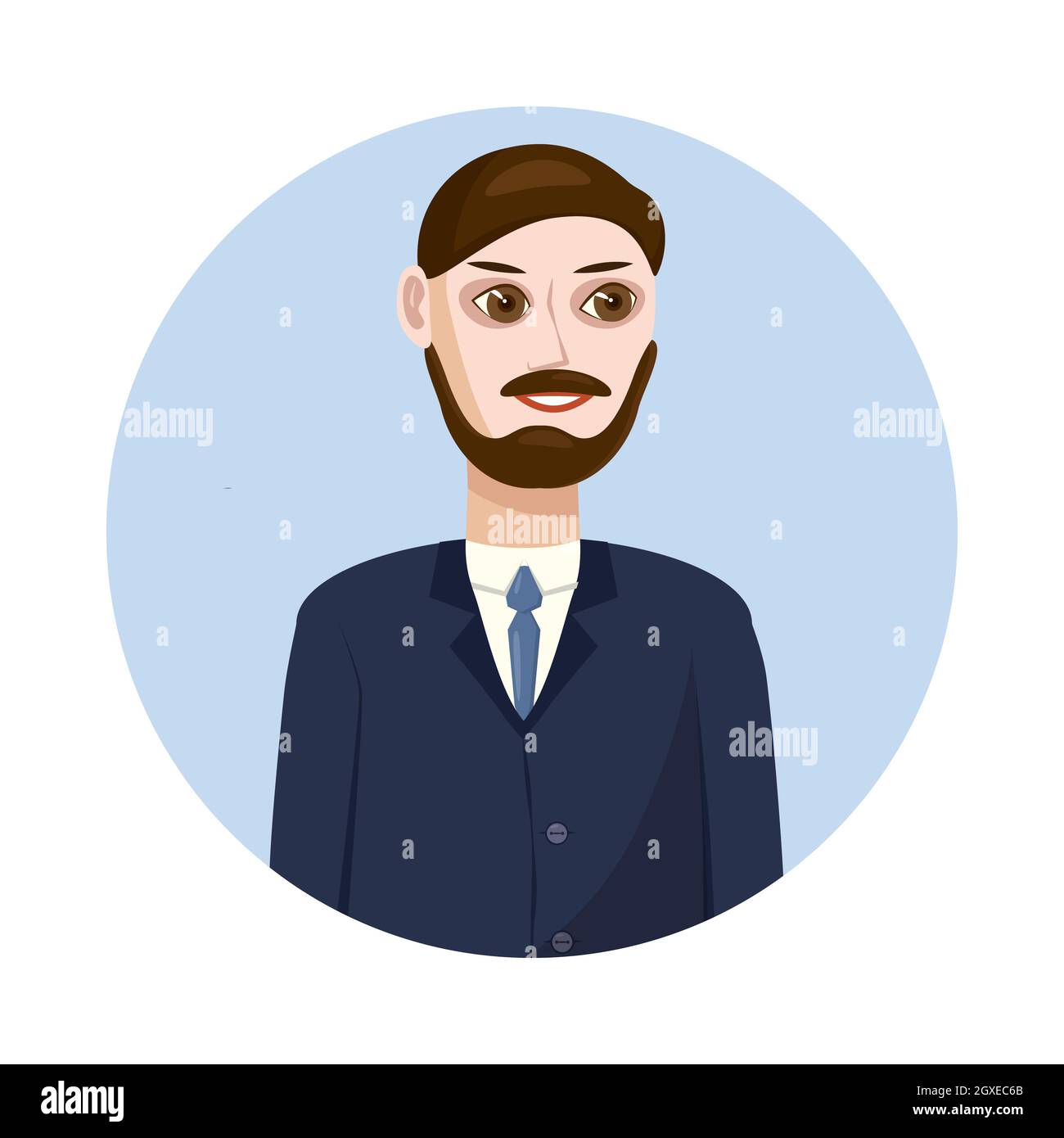 Teacher icon in cartoon style on a white background Stock Photo - Alamy
