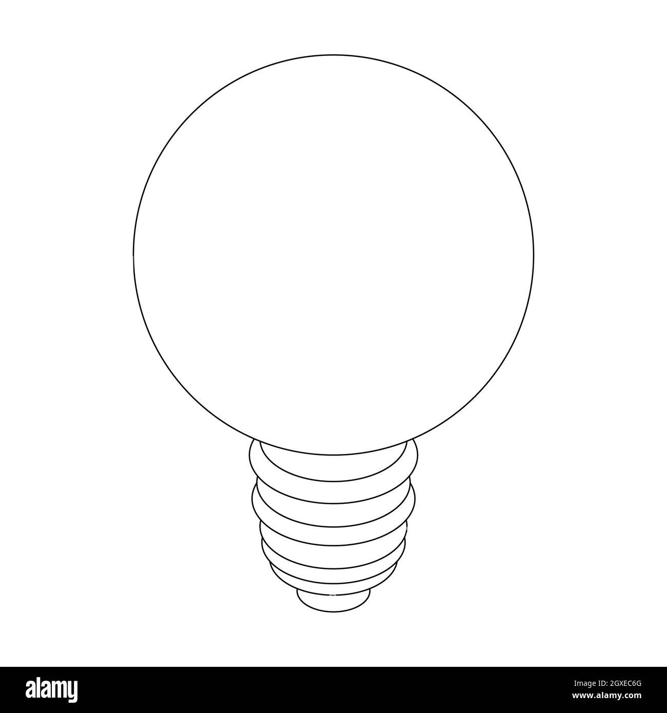 Light bulb icon in isometric 3d style isolated on white background ...