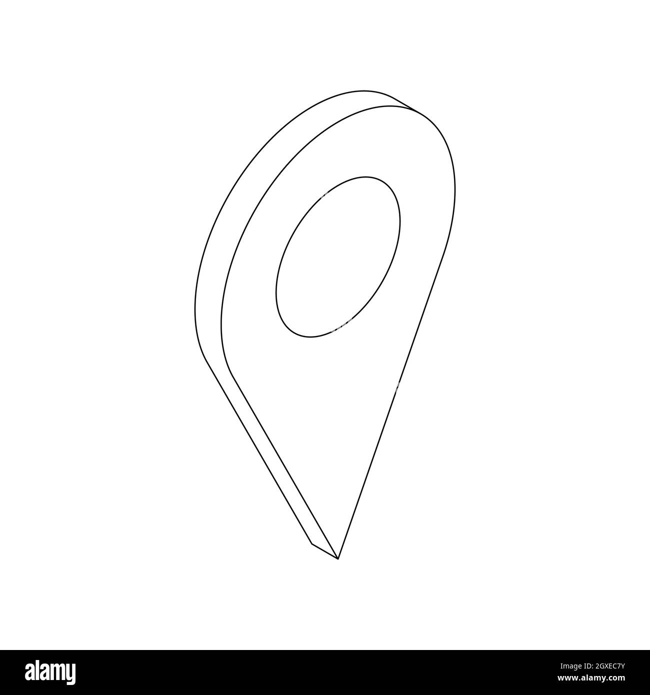 Map location mark icon in isometric 3d style on white background Stock ...