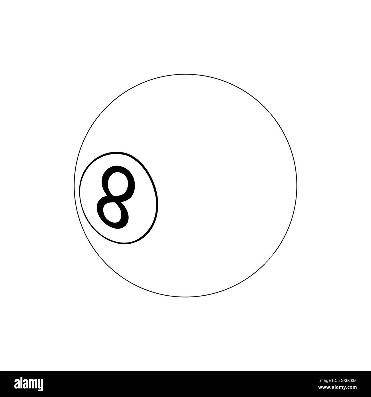 Pool ball icon in isometric 3d style isolated on white background ...