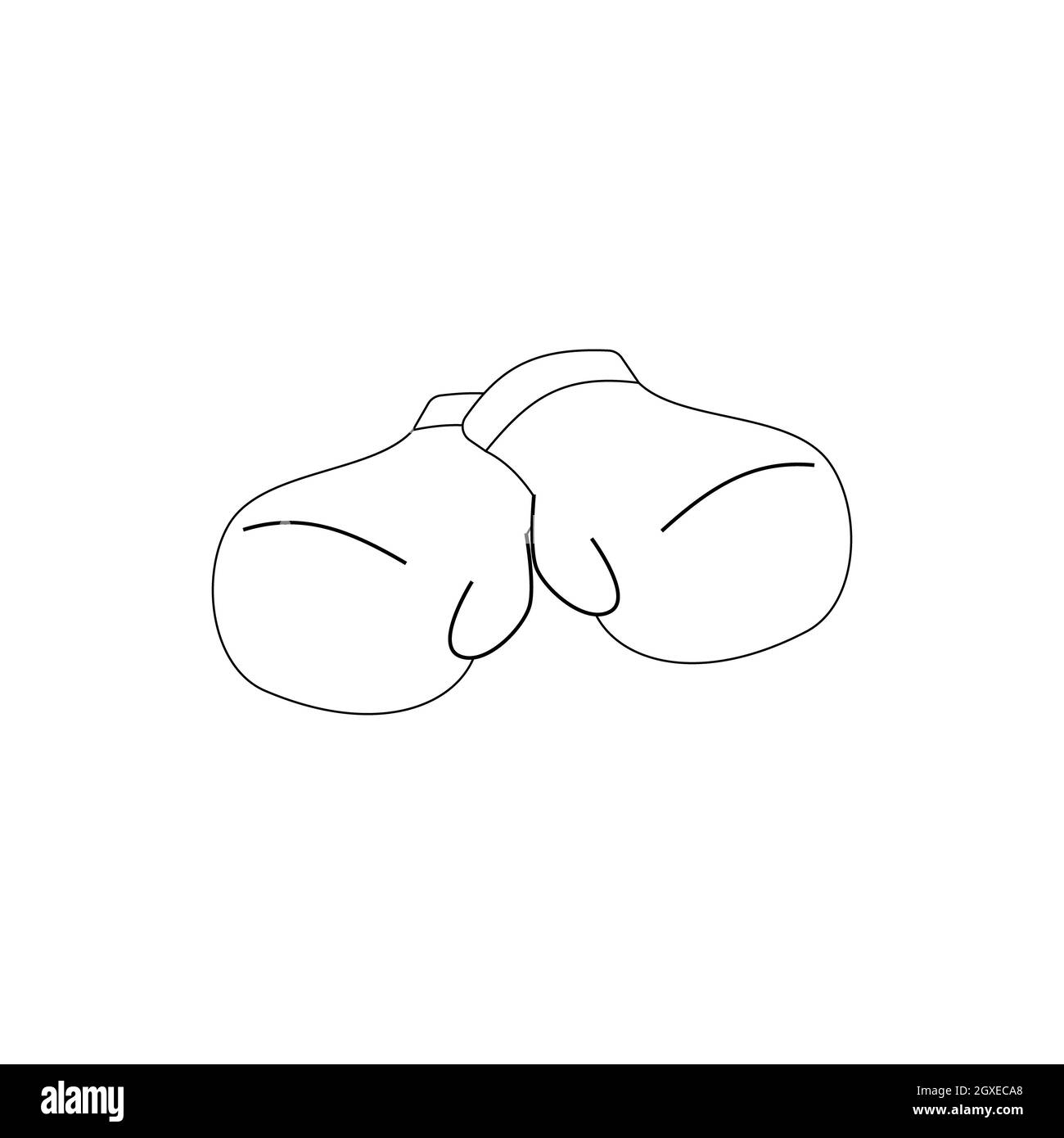Boxing gloves icon in isometric 3d style isolated on white background ...