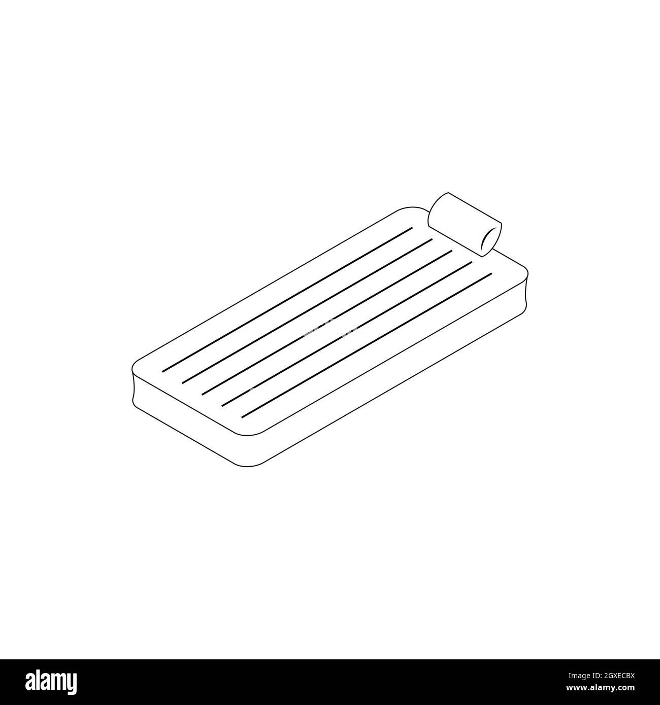 Floating air mattress icon in isometric 3d style isolated on white ... Floating air mattress icon in isometric 3d style isolated on white ...