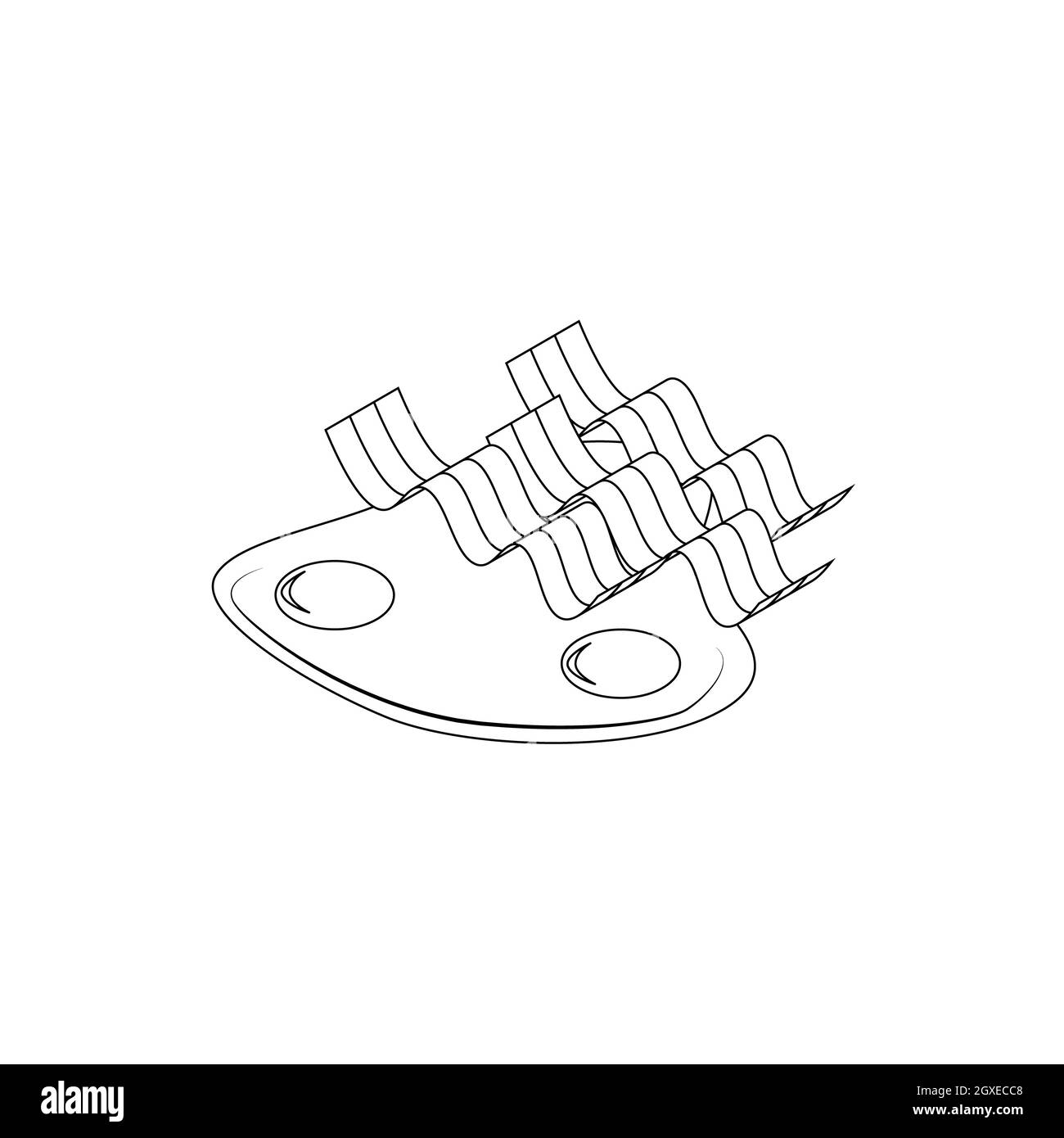 Slice meat pork on Black and White Stock Photos & Images - Alamy