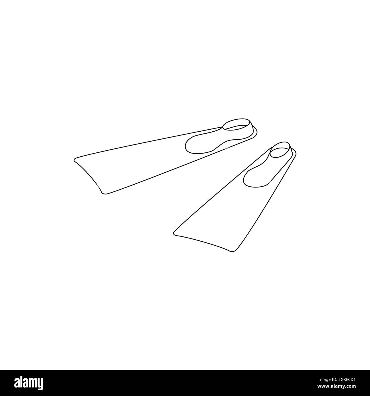 Pair of diving flippers icon in isometric 3d style isolated on white ...