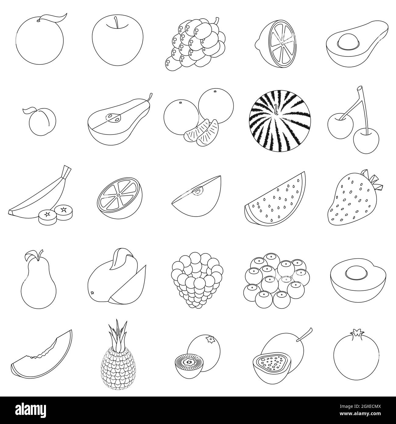 Banana strawberry isolated on Black and White Stock Photos & Images - Alamy