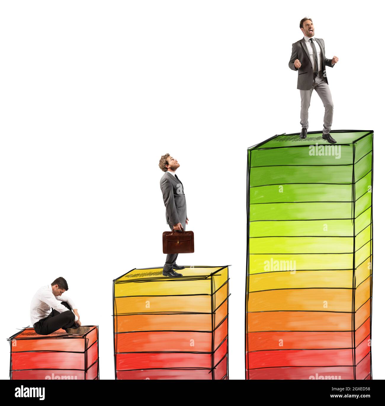 Levels of career and success in work Stock Photo - Alamy