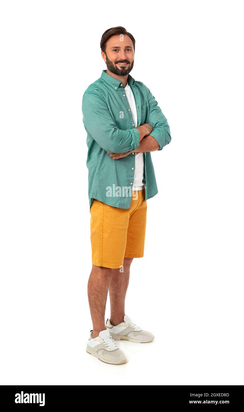 Young adult on white background Stock Photo - Alamy