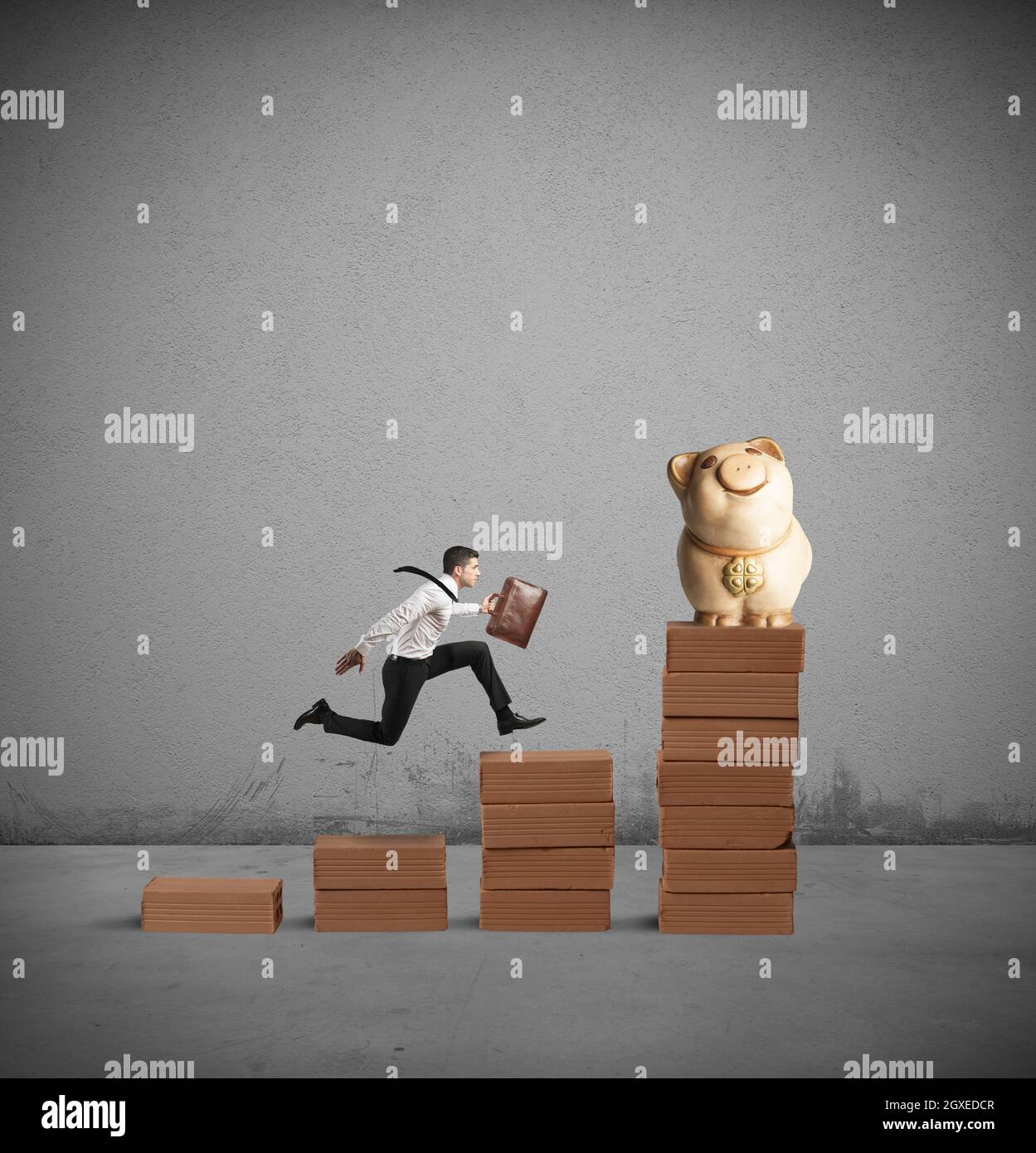 Run to success and earn more money Stock Photo - Alamy