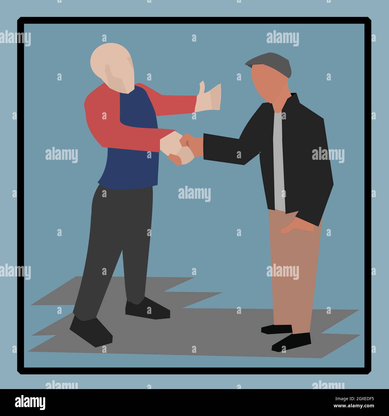 first contact - meeting someone Stock Photo - Alamy