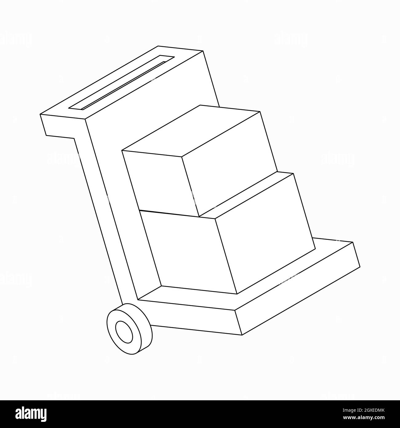 Manual loader icon in isometric 3d style isolated on white background ...