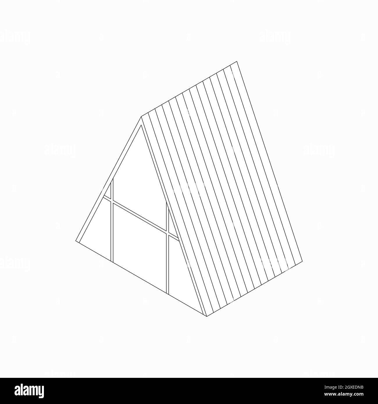 Wickiup house icon in isometric 3d style isolated on white background ...