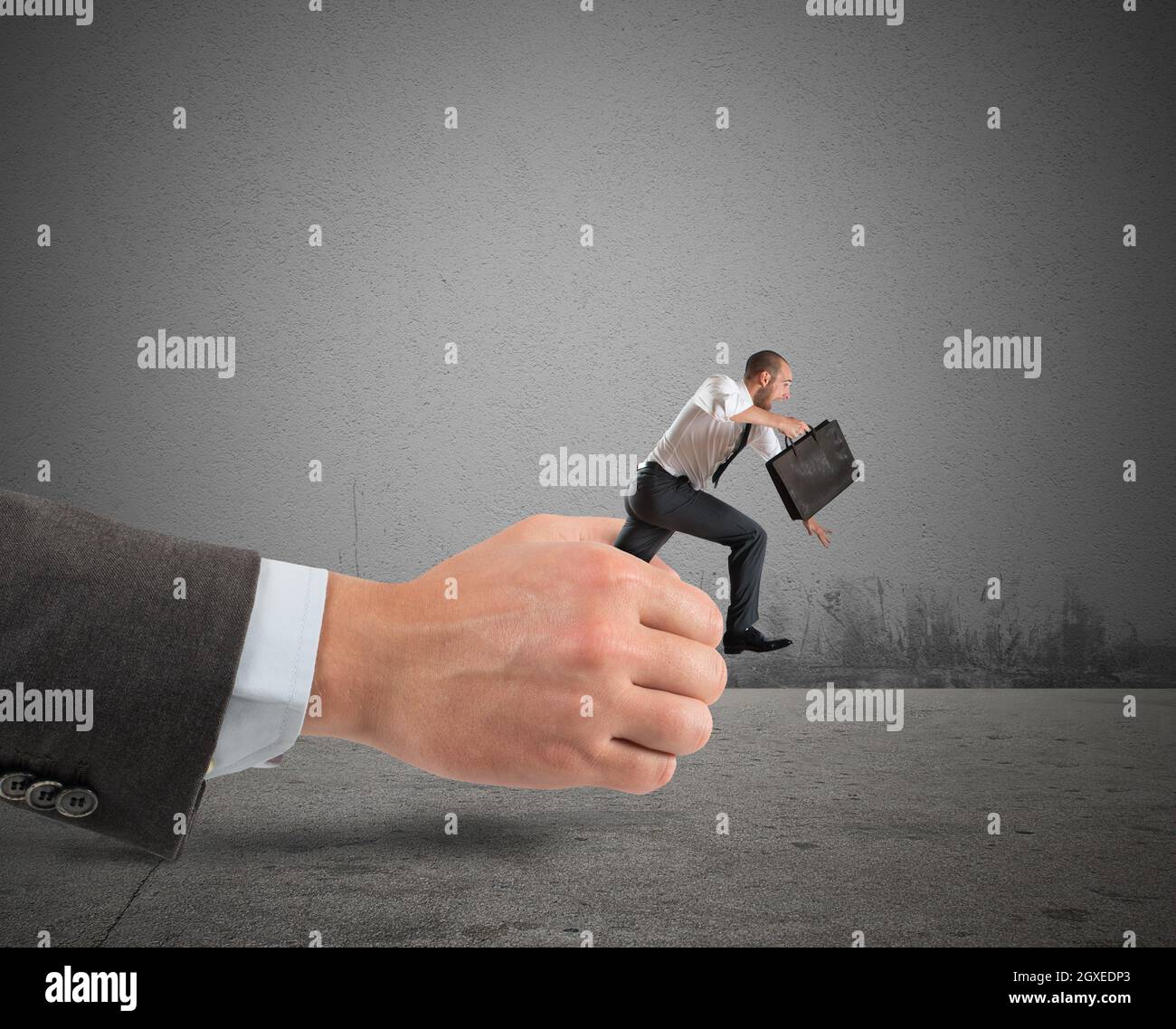 People running away from big hi-res stock photography and images - Alamy