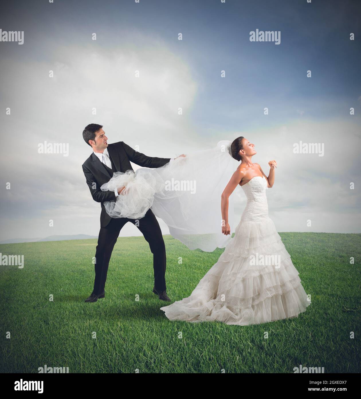 Run away bride hi-res stock photography and images - Alamy