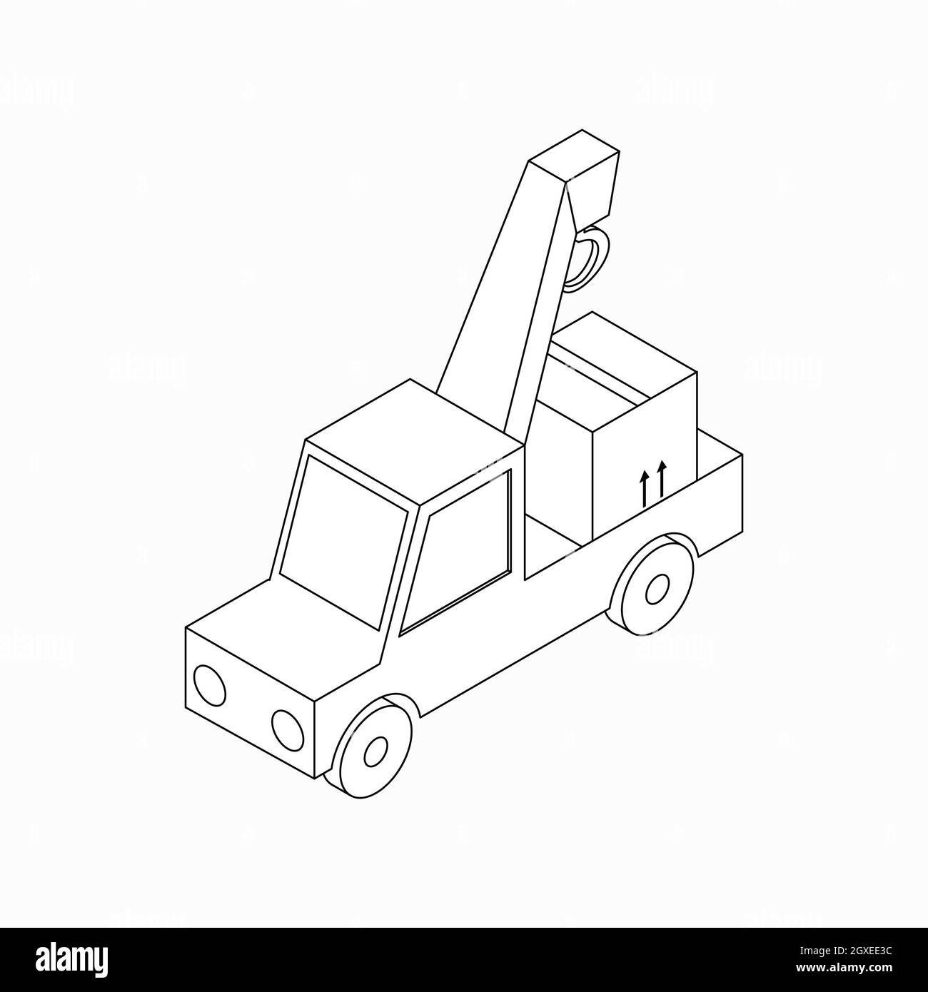 Truck crane icon in Black and White Stock Photos & Images - Alamy