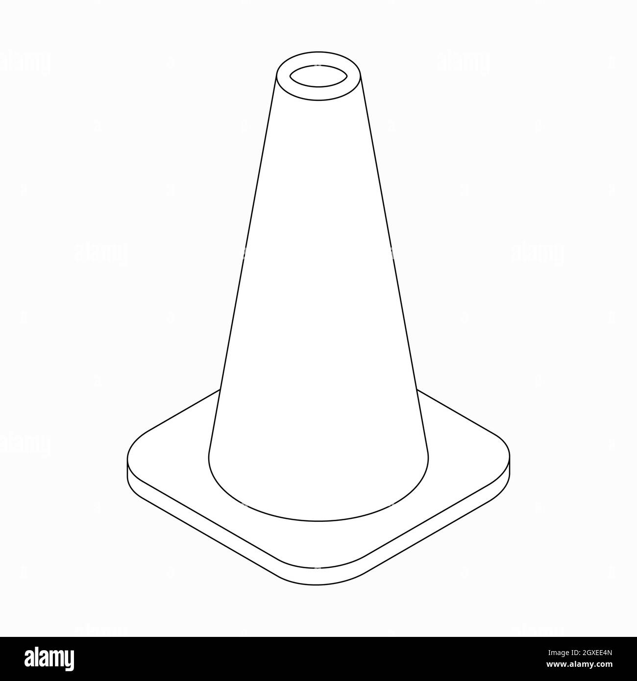 Training cone icon in isometric 3d style on a white background Stock ...