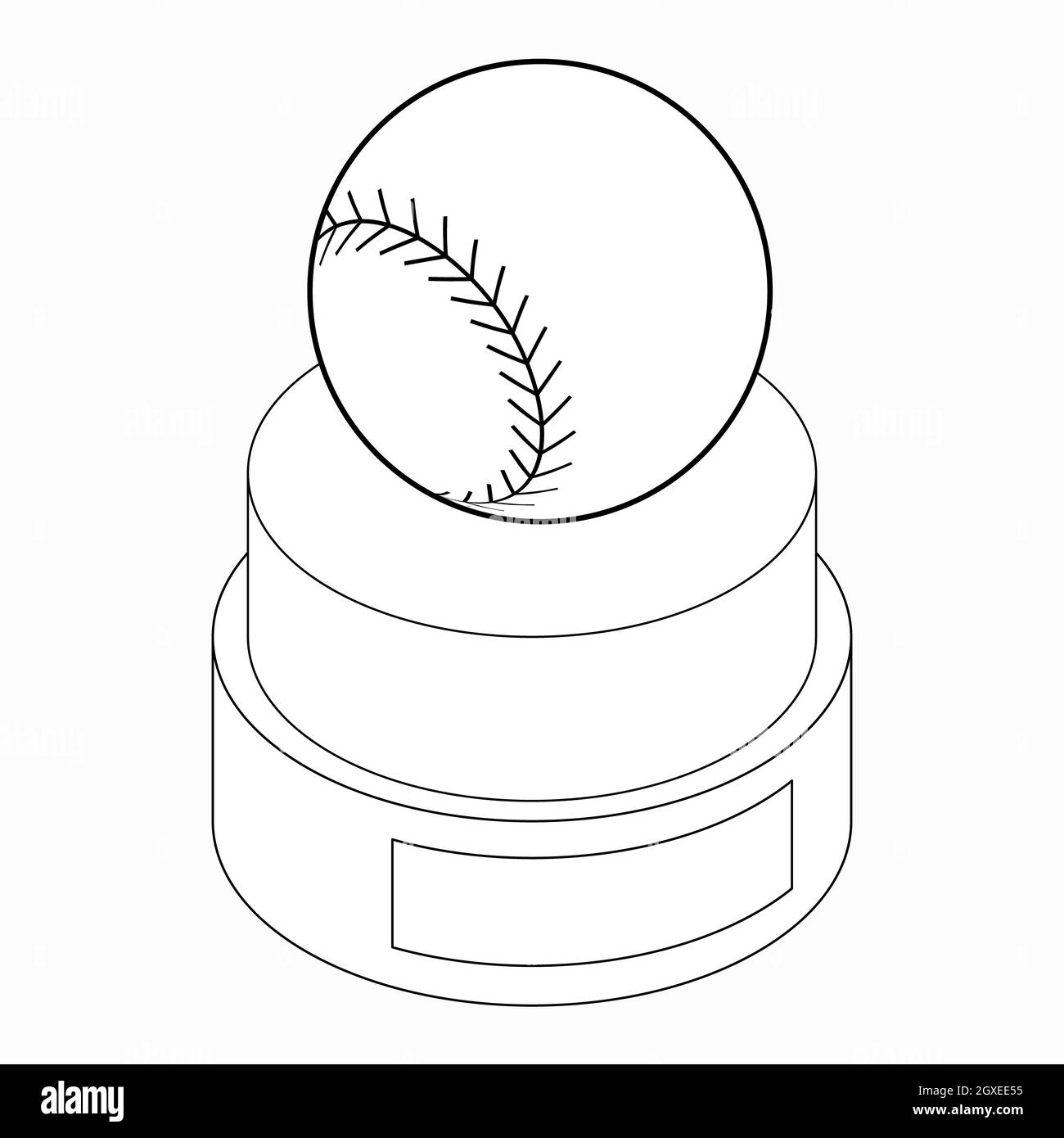 Baseball trophy icon in isometric 3d style on a white background Stock ...