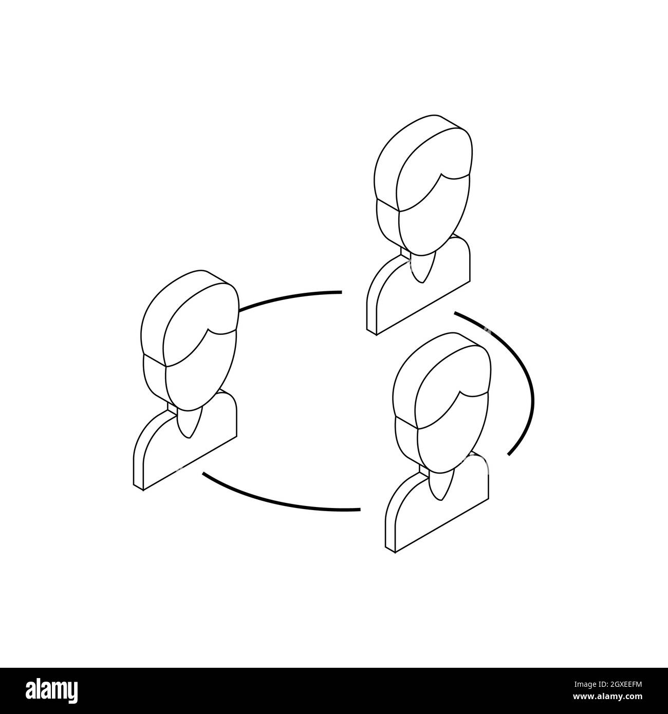 Exchange information between people icon in isometric 3d style on a ...