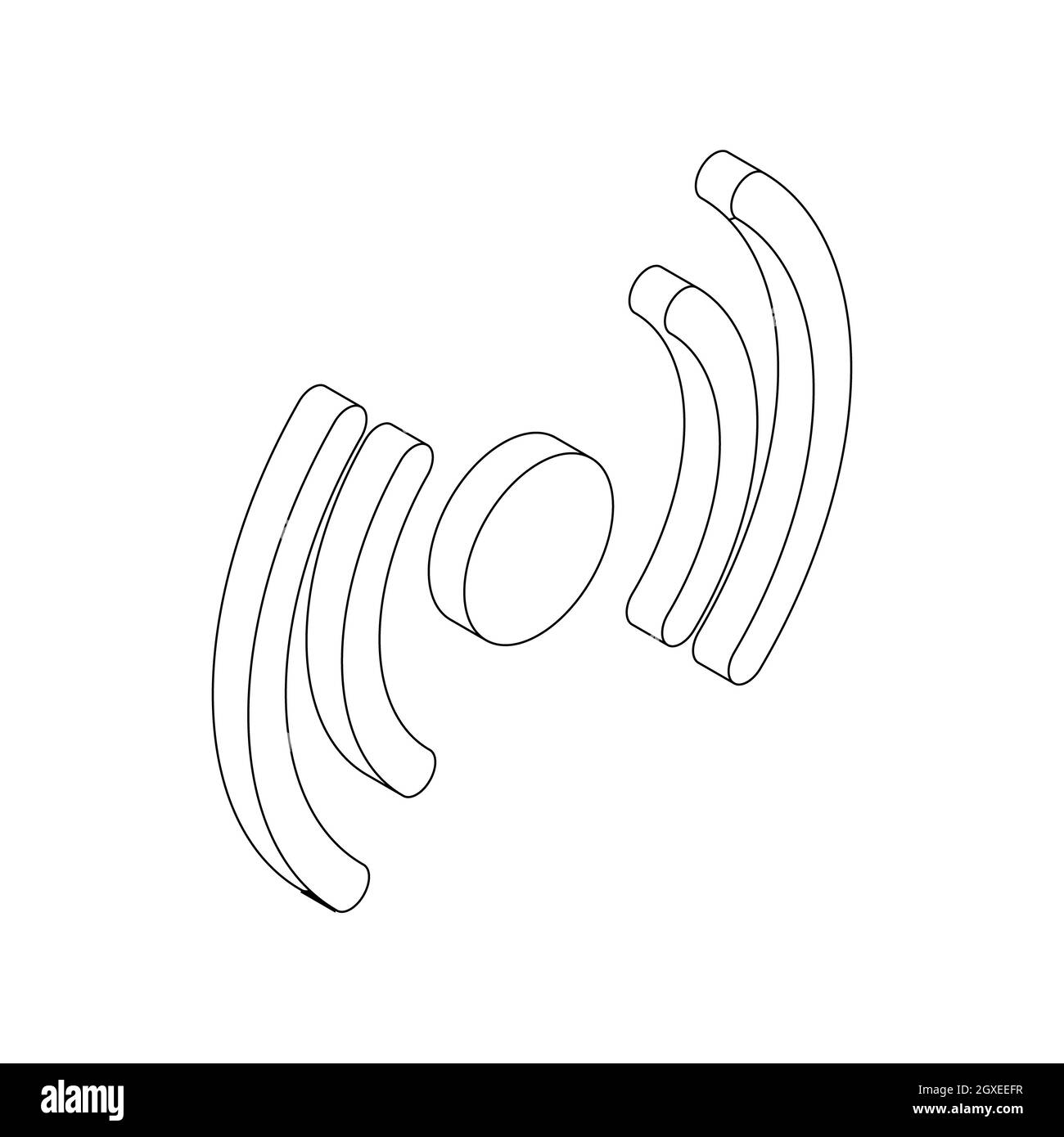 Wireless connection icon in Black and White Stock Photos & Images - Alamy