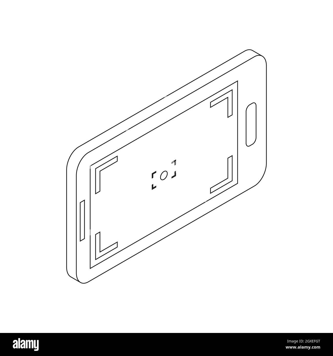 Mobile camera icon in isometric 3d style on a white background Stock ...