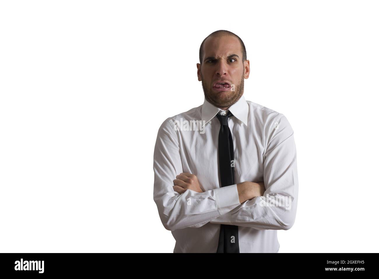 Concept of disgusted businessman Stock Photo - Alamy