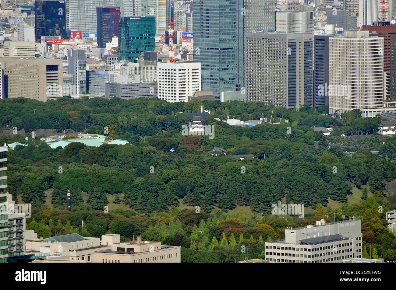 Top view of Imperial Palace in downtown Tokyo, Japan Stock Photo - Alamy
