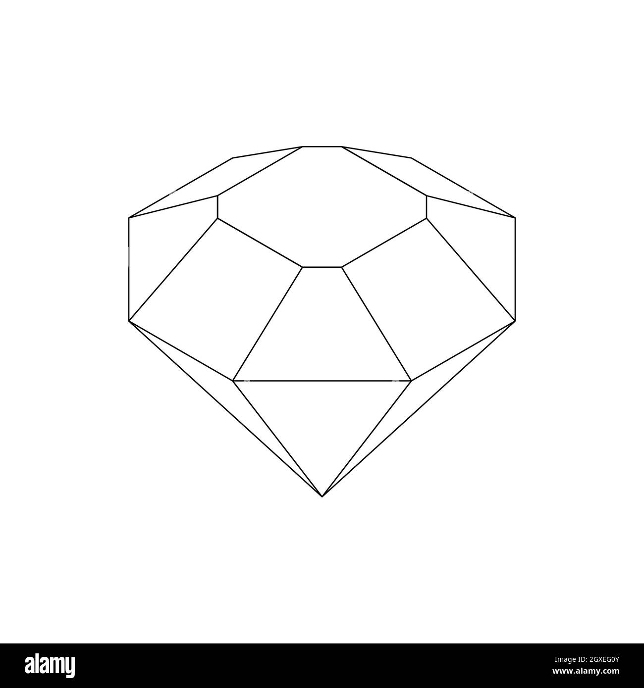 Diamond icon in isometric 3d style on a white background Stock Photo ...
