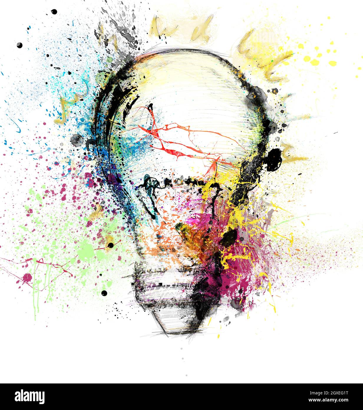 Rainbow light bulb Cut Out Stock Images & Pictures - Alamy