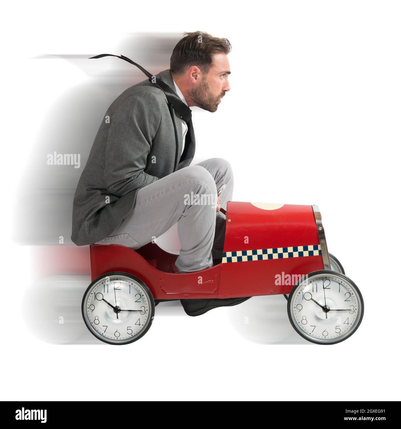 Race against the clock Cut Out Stock Images & Pictures - Alamy