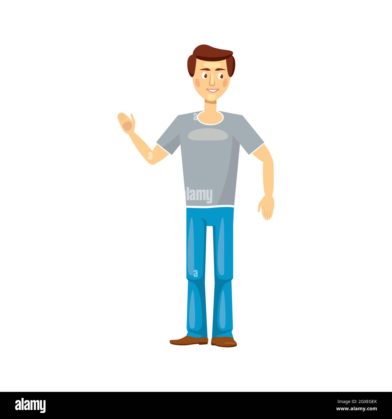 Dad icon in cartoon style on a white background Stock Photo - Alamy