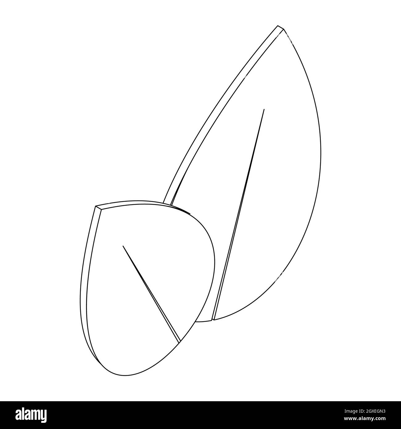 Two leaves icon in isometric 3d style on a white background Stock Photo ...