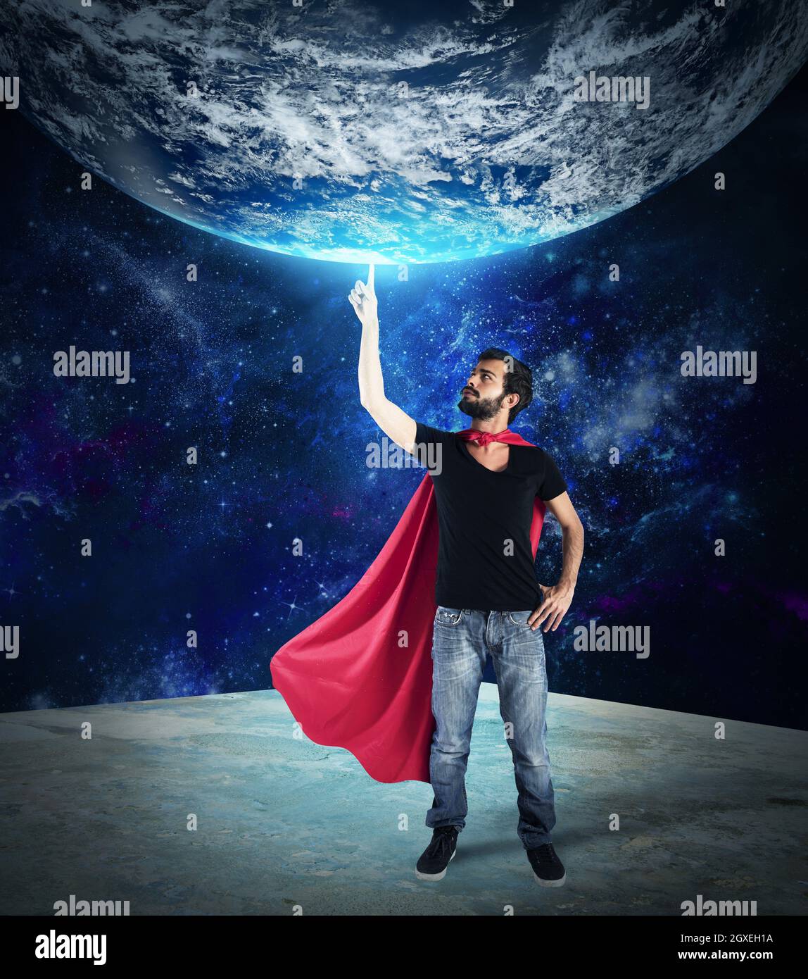 Boy superhero help hi-res stock photography and images - Alamy