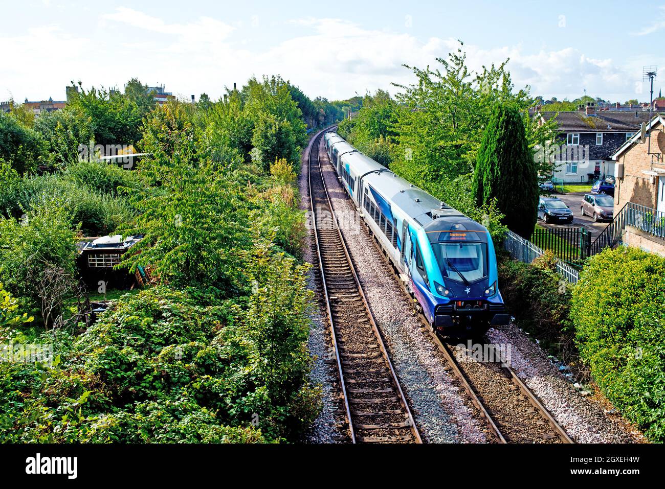 Scarborough Train at Crichton Road Bridge, York, England Stock Photo ...