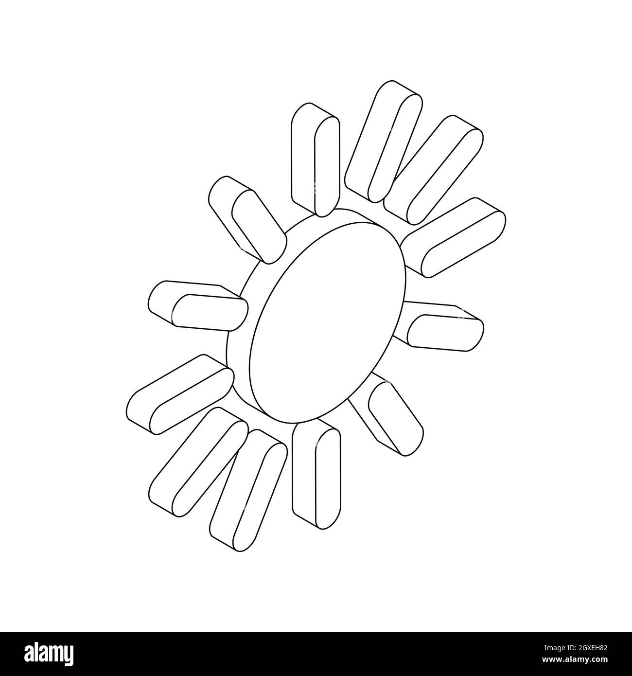 Round icon heat in Black and White Stock Photos & Images - Alamy