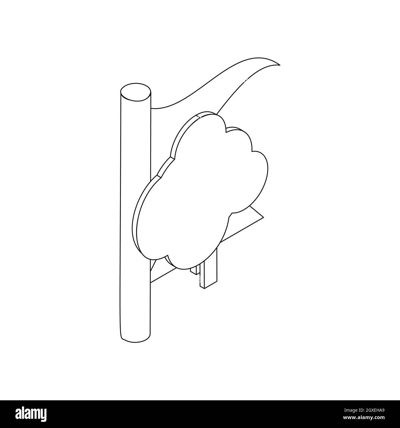 Paintball game flag icon in isometric 3d style isolated on white ...